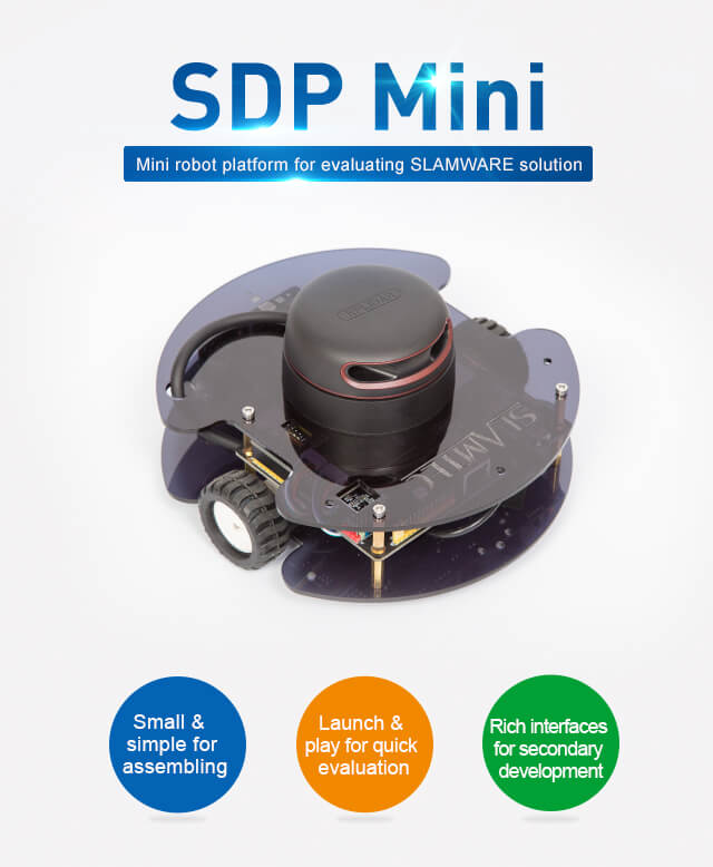 SDP Mini robot platform for evaluating SLAMWARE solution - SLAMTEC